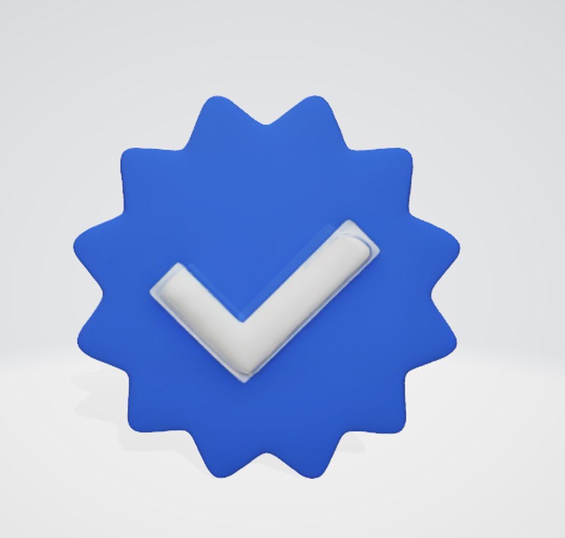 Blue Tick Icon 3D Asset 3D Model - TurboSquid 2284911