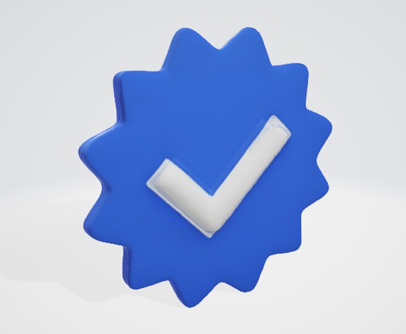 Blue Tick Icon 3D Asset 3D Model - TurboSquid 2284911