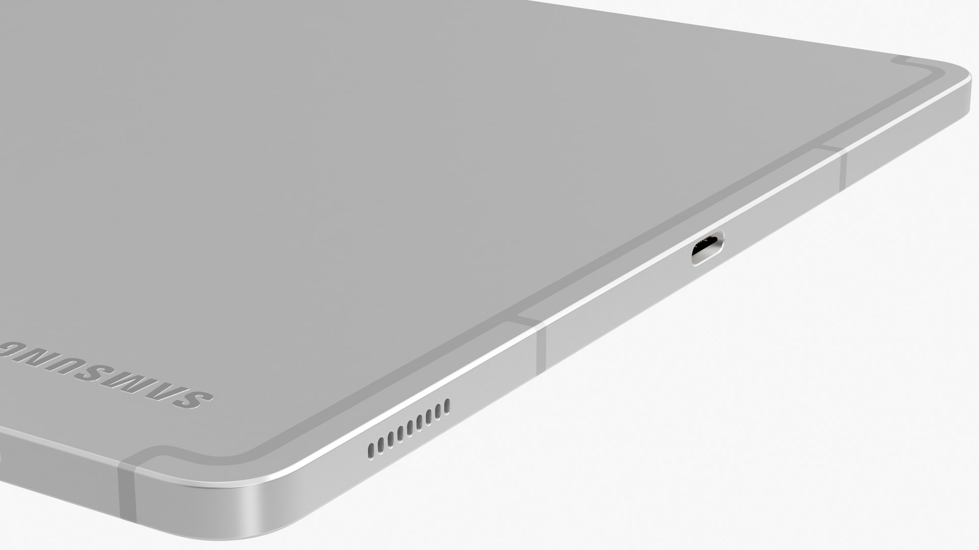 Samsung Galaxy Tab S9 FE Plus Silver 3D Model - TurboSquid 2147621