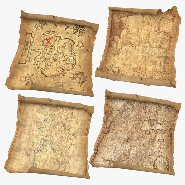 treasure maps 3d model