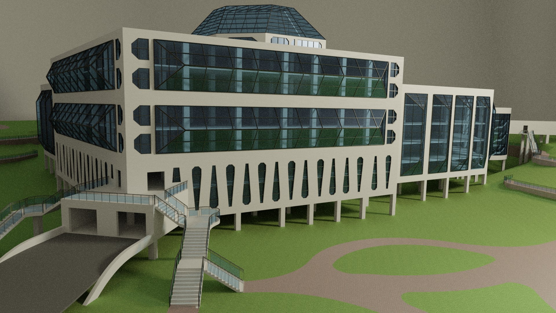 3D Science Center Building Model - TurboSquid 1156498
