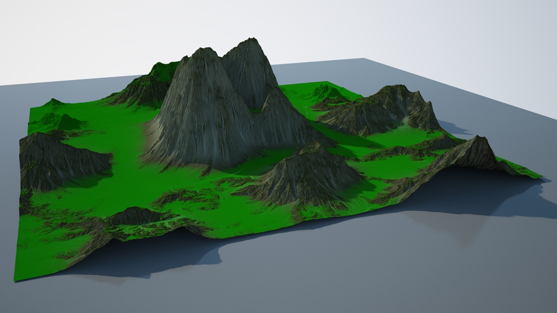 3D Mountain Terrain - TurboSquid 2161760