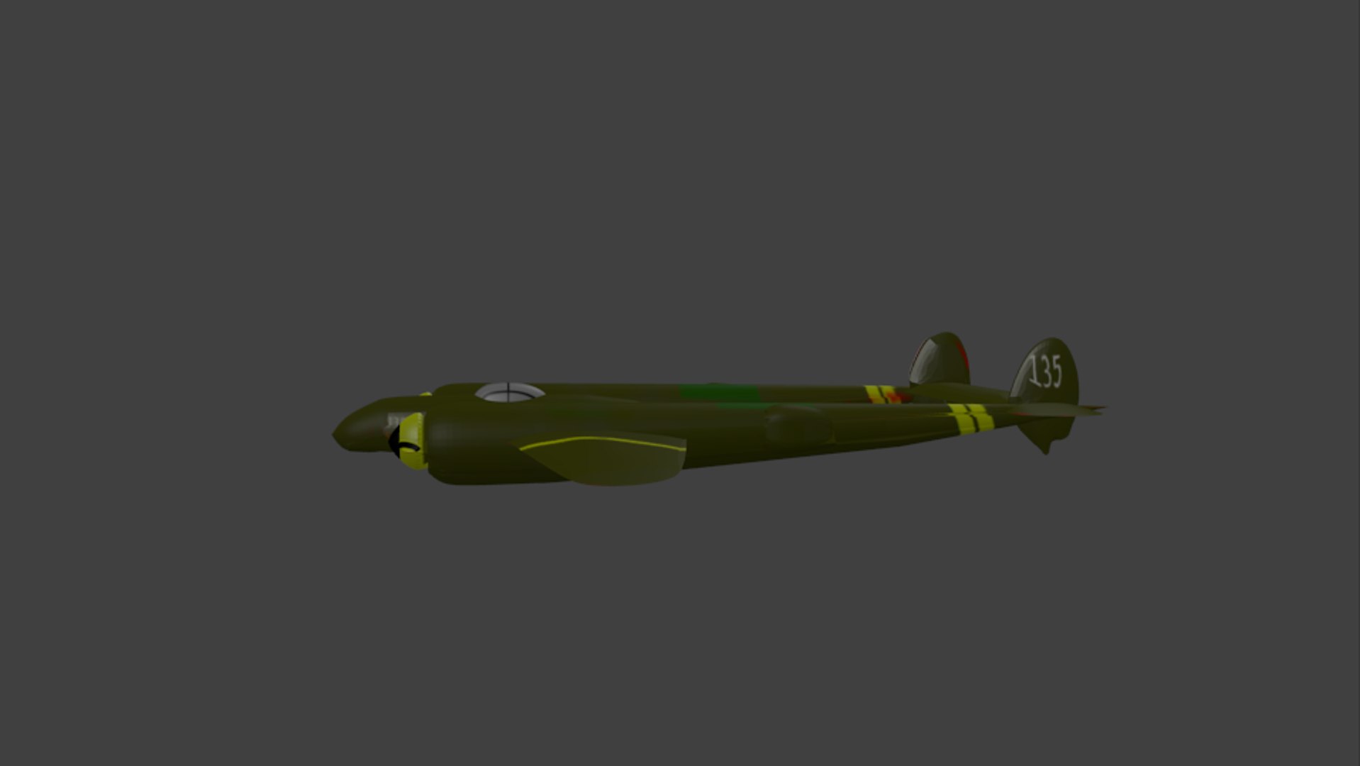 3d model p-38 lightning