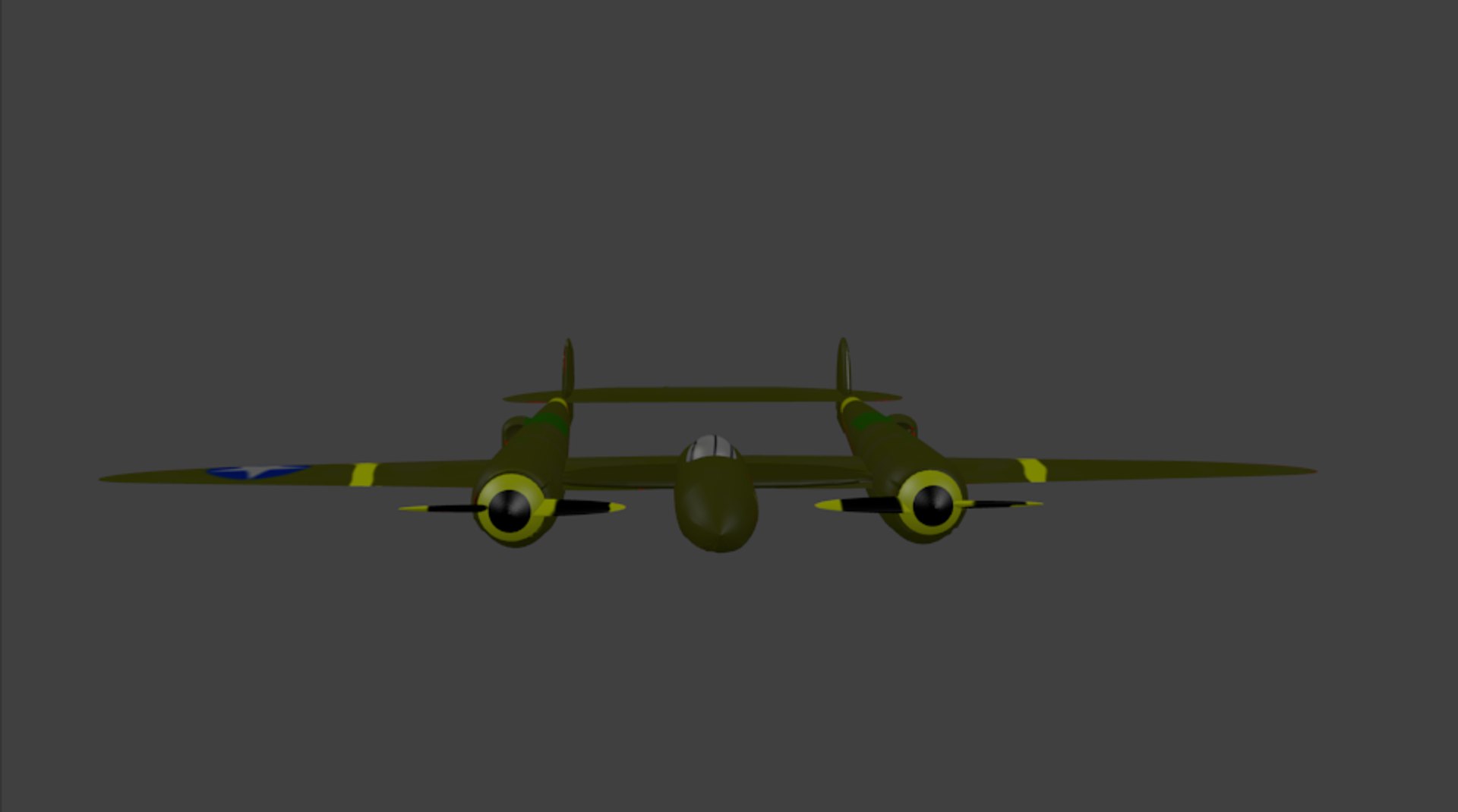 3d model p-38 lightning