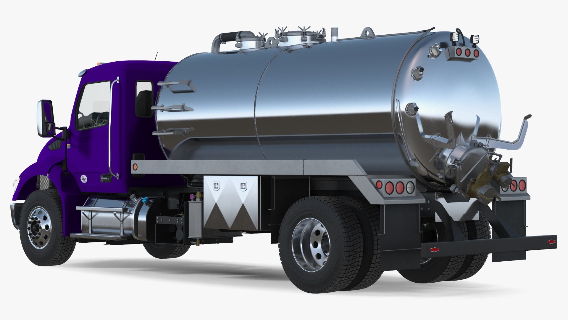 Violet Vacuum Truck 3D Model - TurboSquid 2065271