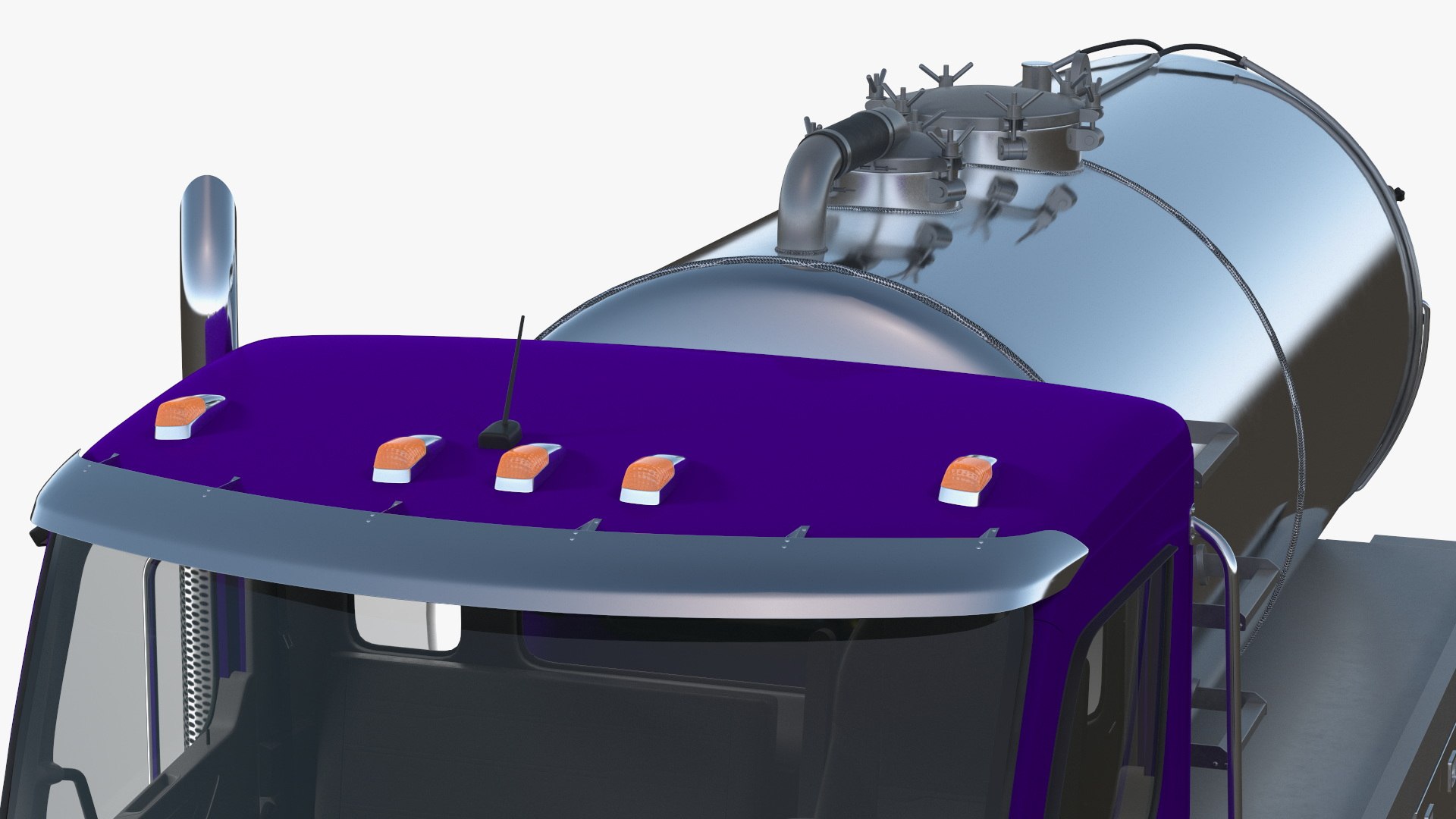 Violet Vacuum Truck 3D Model - TurboSquid 2065271