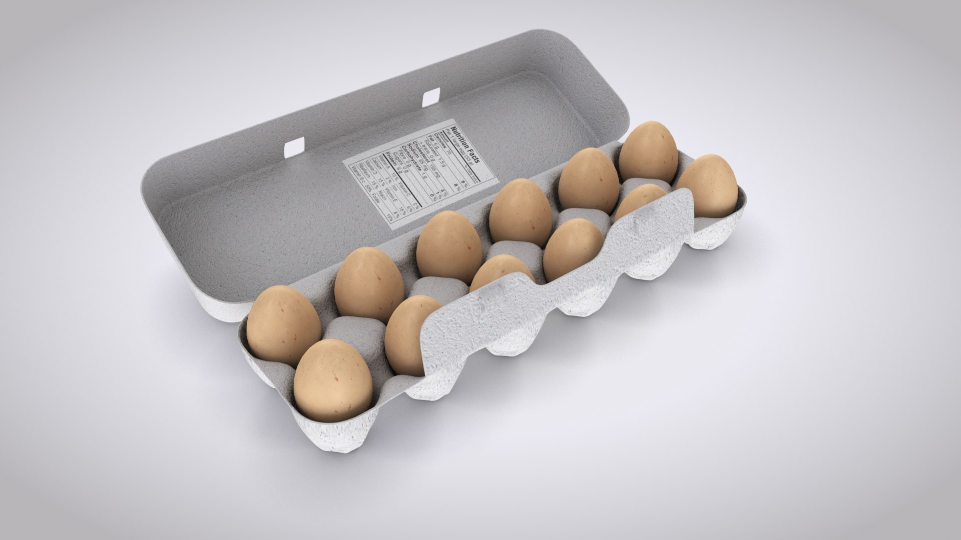 3D egg carton box model - TurboSquid 1713375