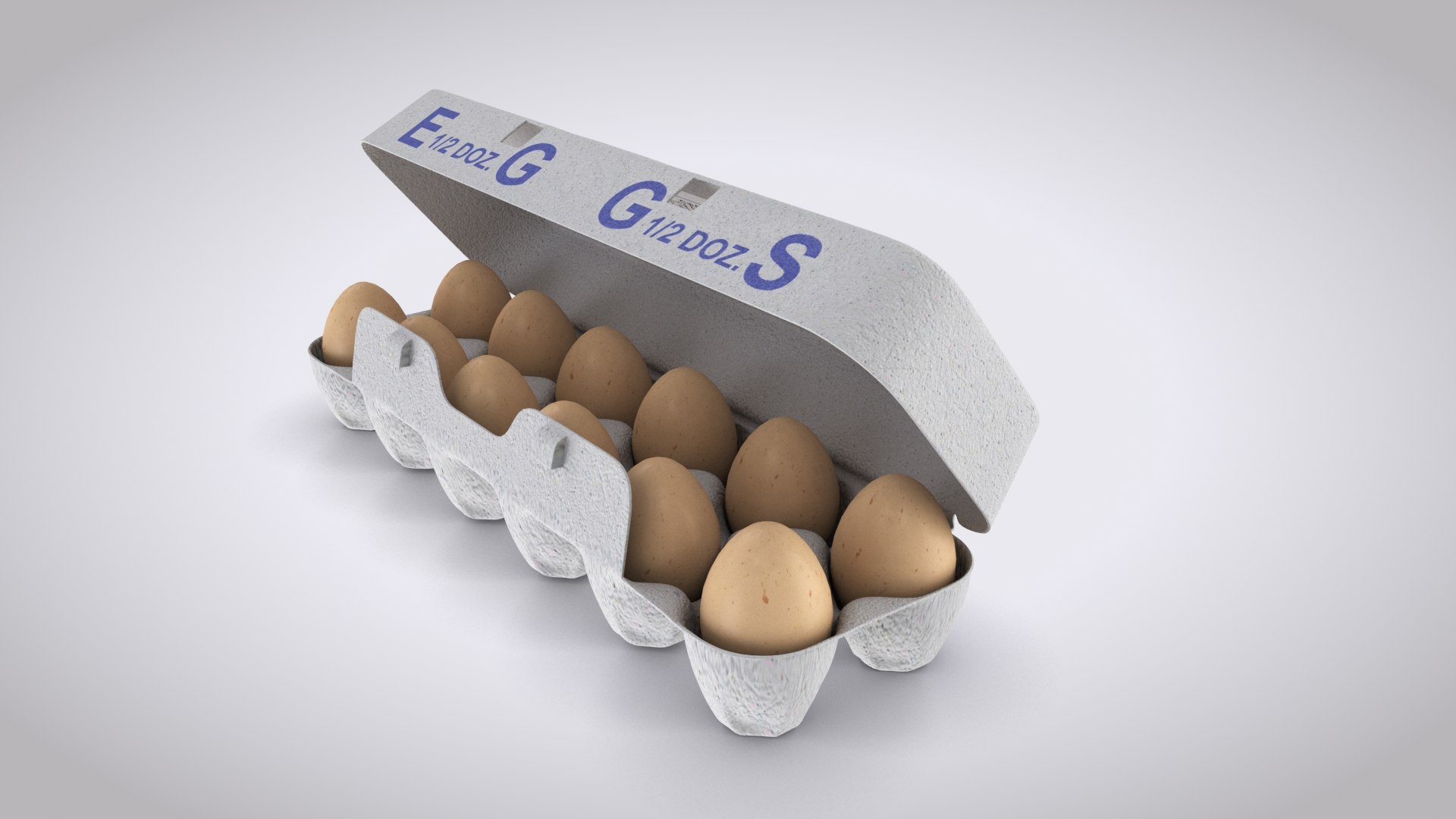 3D egg carton box model - TurboSquid 1713375