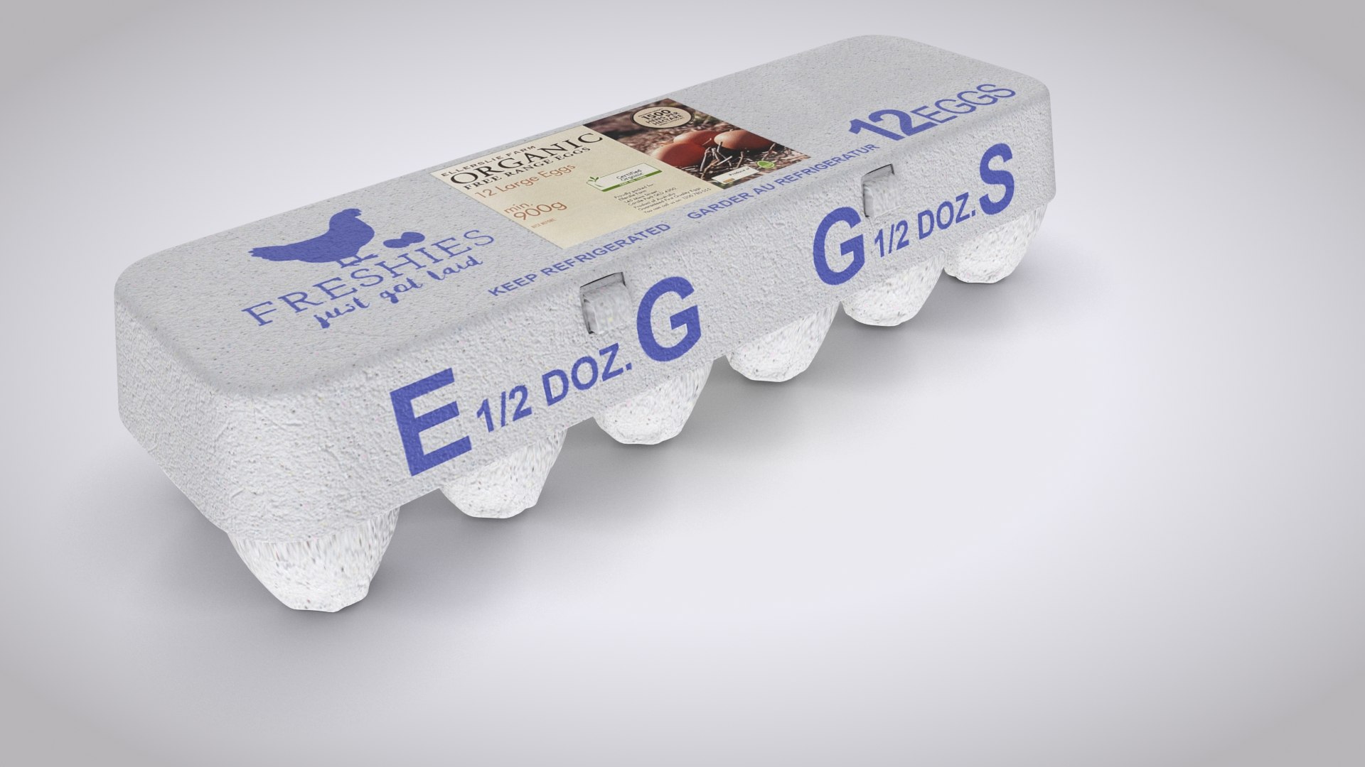 3D egg carton box model - TurboSquid 1713375