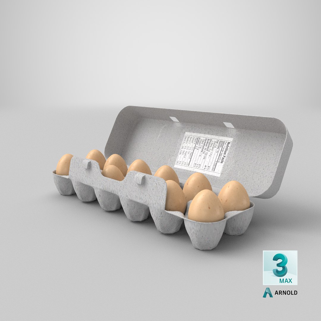 3D egg carton box model - TurboSquid 1713375