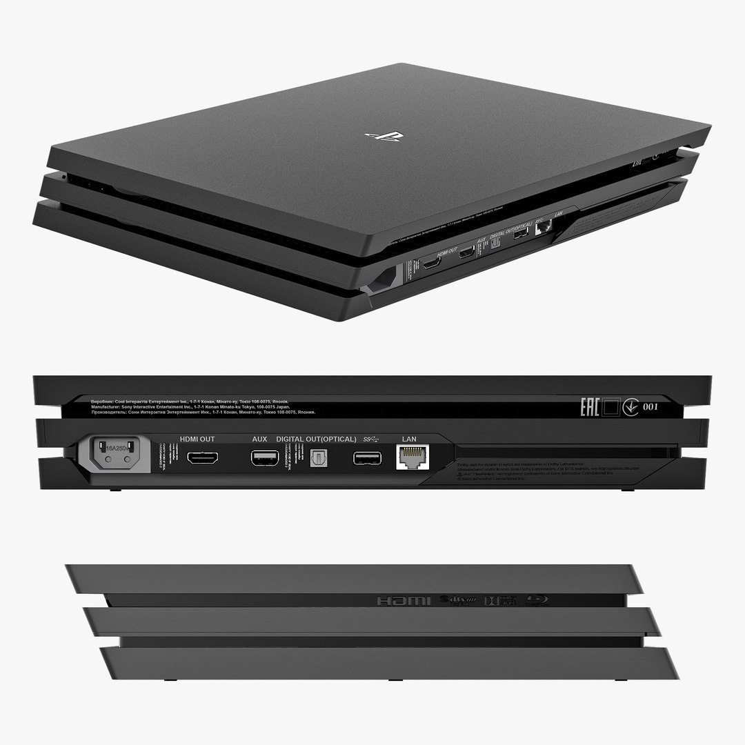 3D Sony Playstation 4 Pro Model - TurboSquid 1437938
