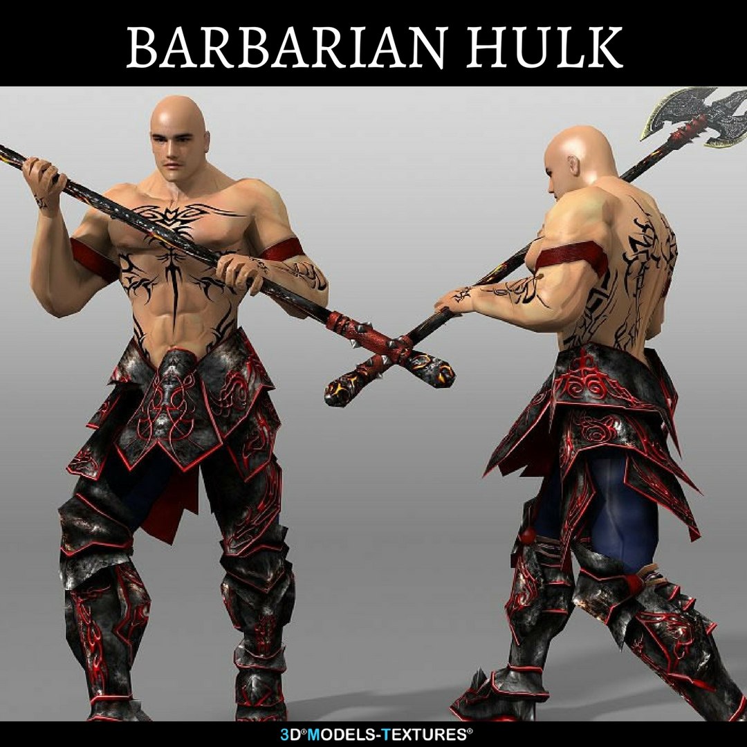 Barbarian 3D Model - TurboSquid 1210780
