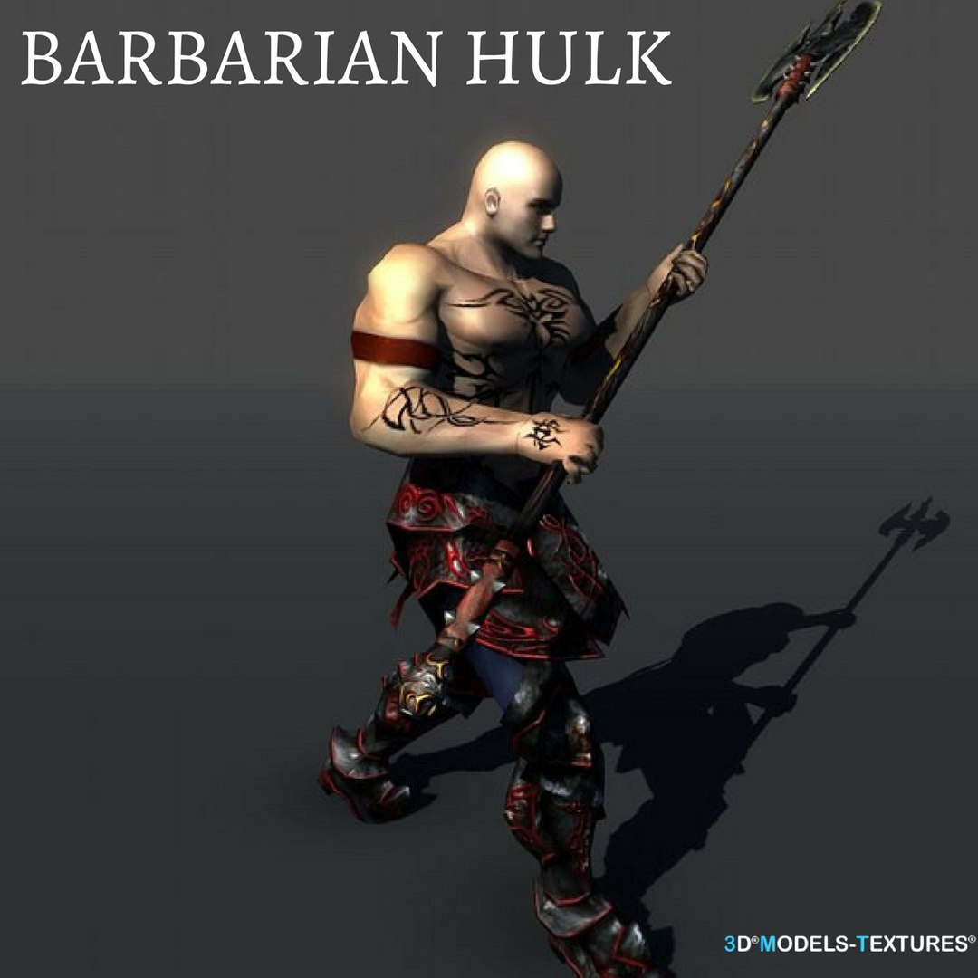 Barbarian 3D Model - TurboSquid 1210780