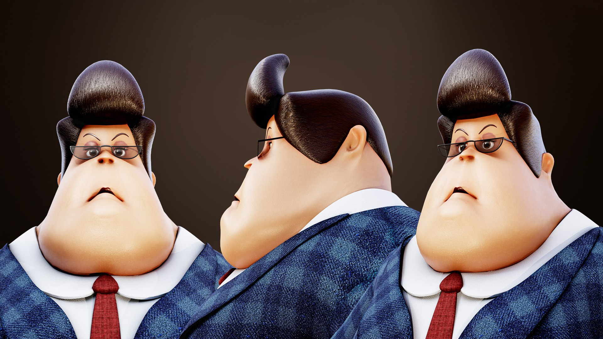 3D Cartoon Madam character Model - TurboSquid 2023083