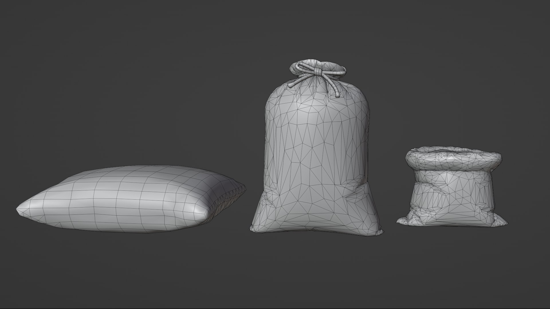 3D Burlap Sacks Pack Model - TurboSquid 2242165