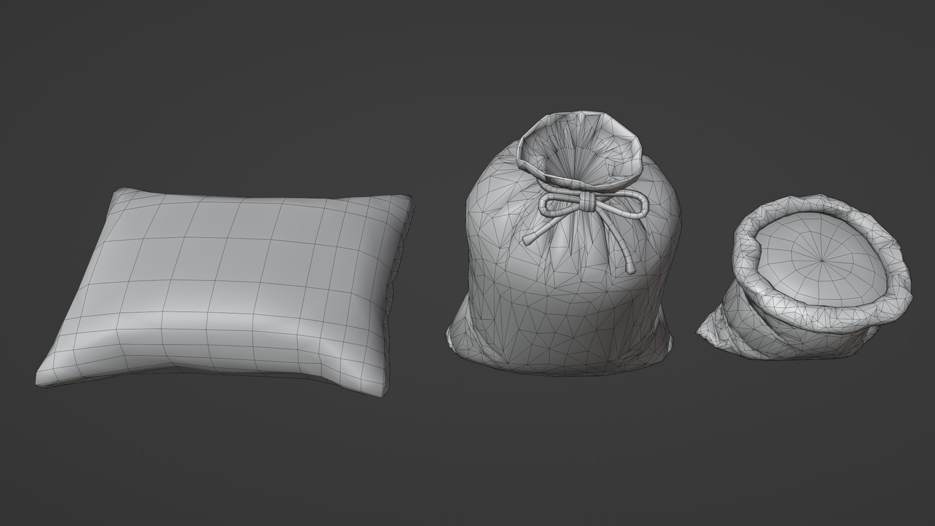 3D Burlap Sacks Pack Model - TurboSquid 2242165