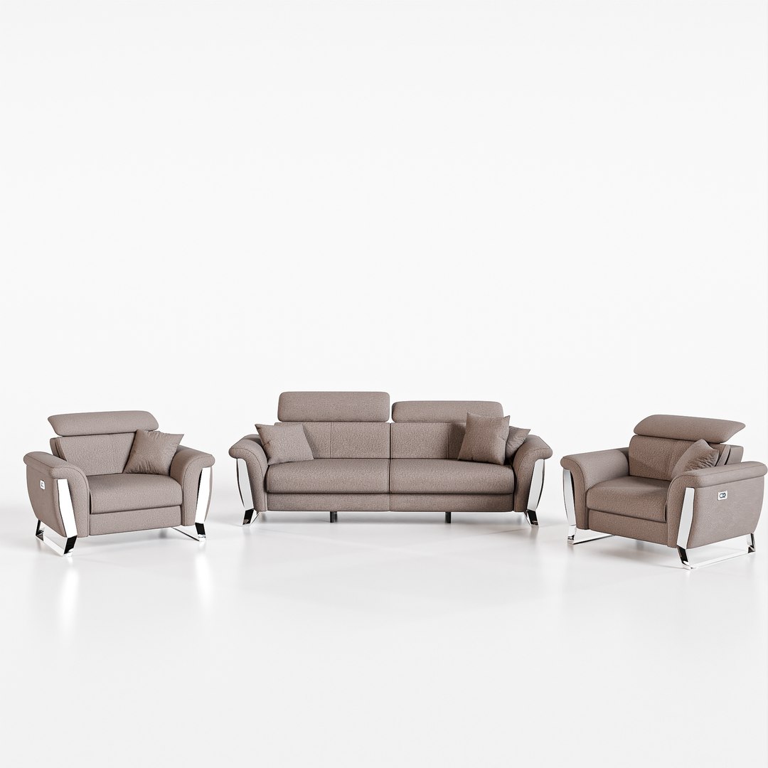 Mizart Sofa Set 3D Model - TurboSquid 2241684