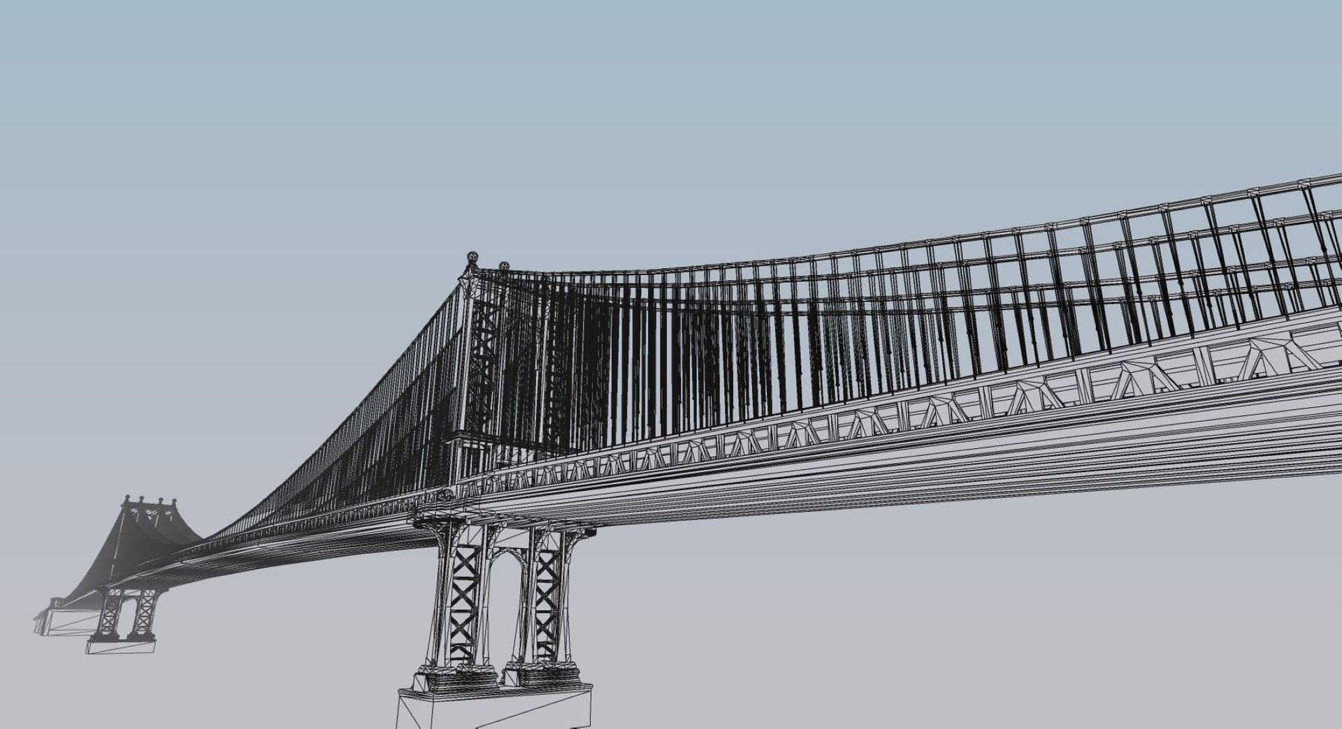 3D Manhattan Bridge - TurboSquid 2243361