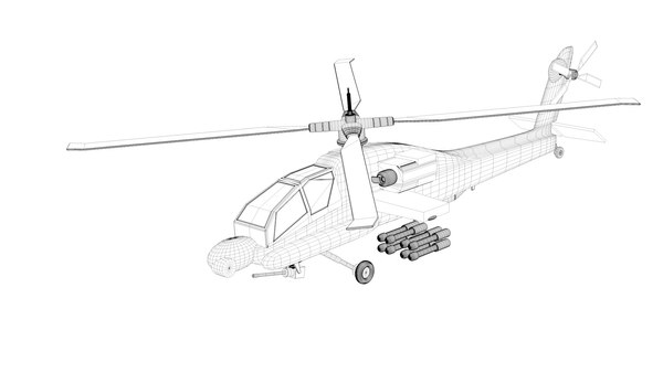 modelo 3d Helicóptero Apache - TurboSquid 1951974