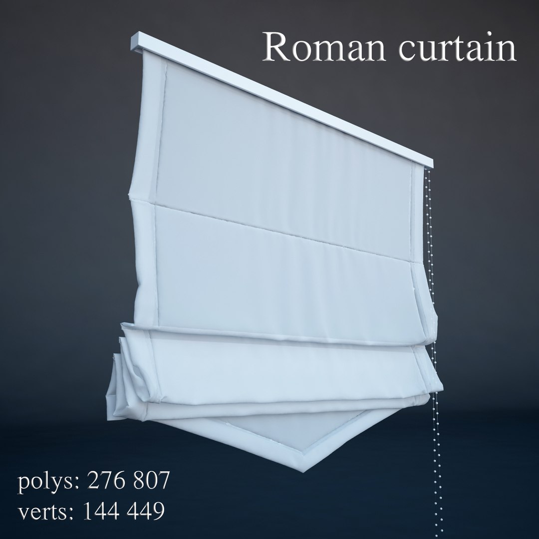 3d model roman curtain