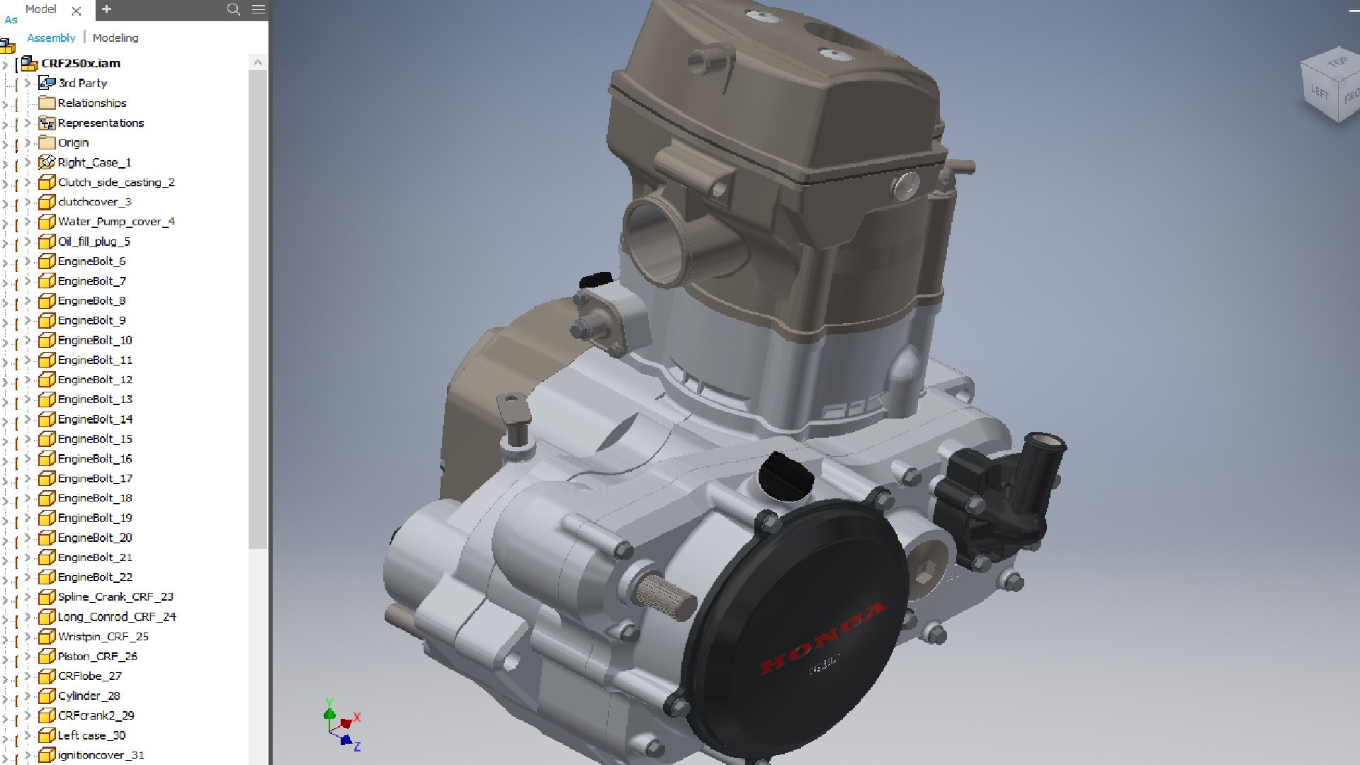 3D CRF250X-honda-engine model - TurboSquid 1796472