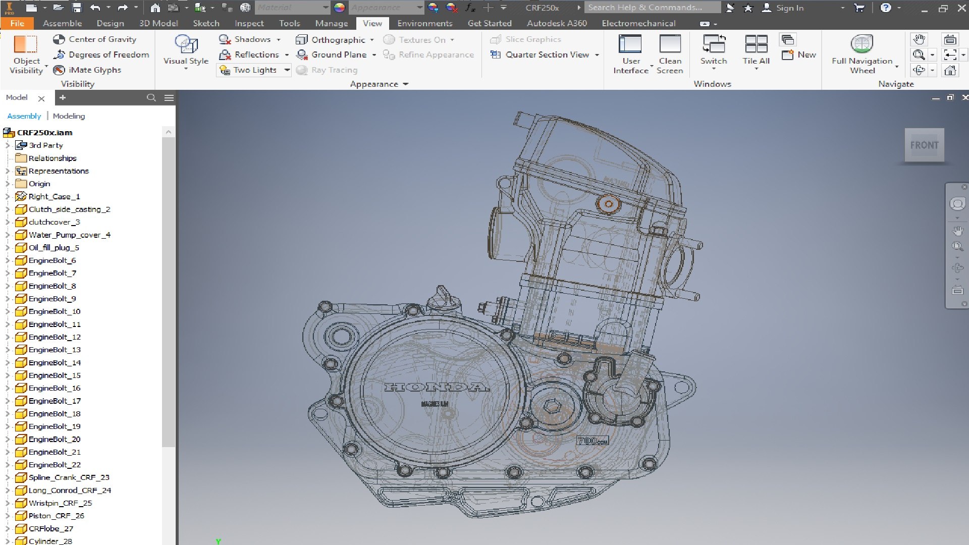3D CRF250X-honda-engine model - TurboSquid 1796472