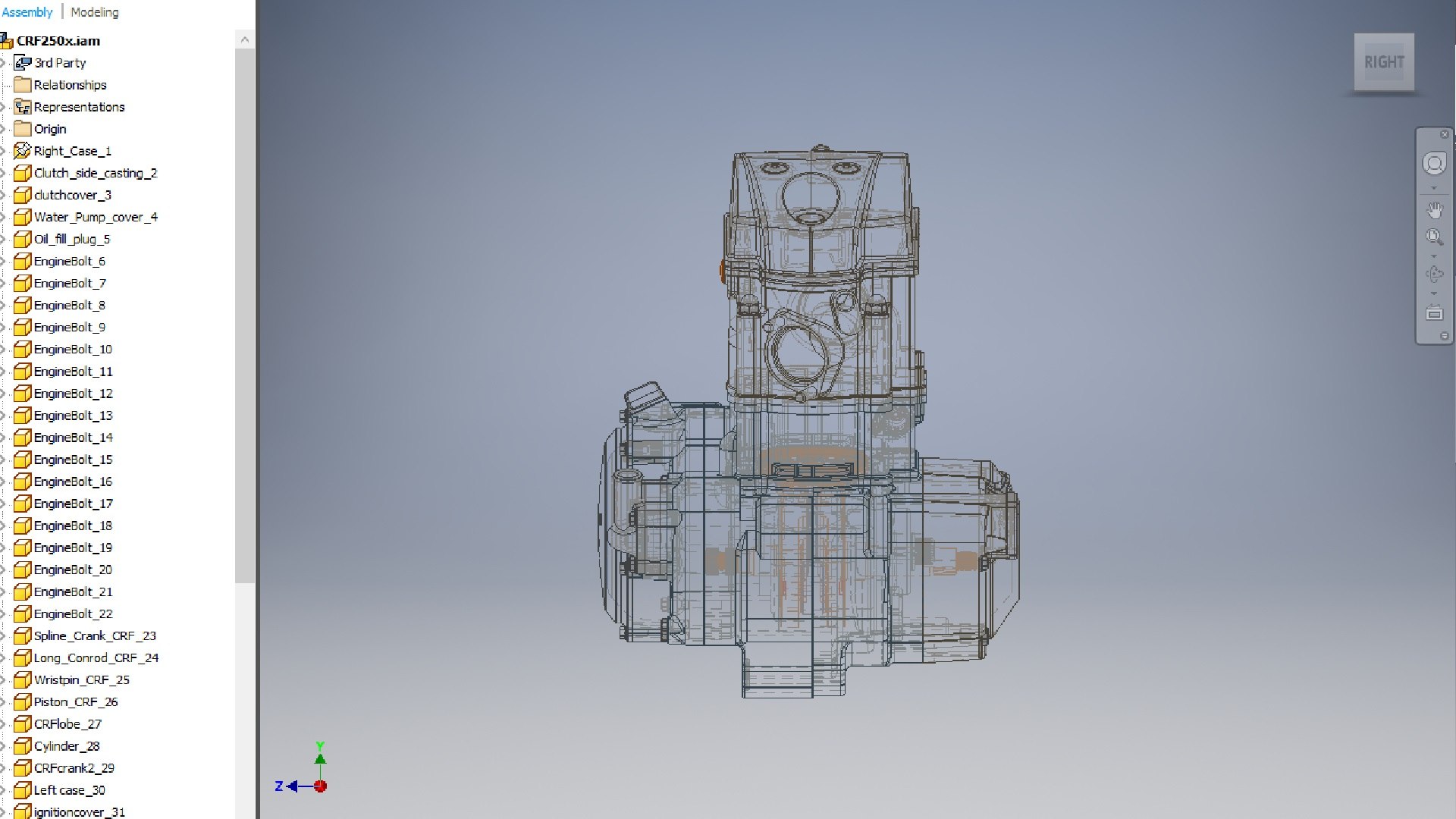 3D CRF250X-honda-engine model - TurboSquid 1796472