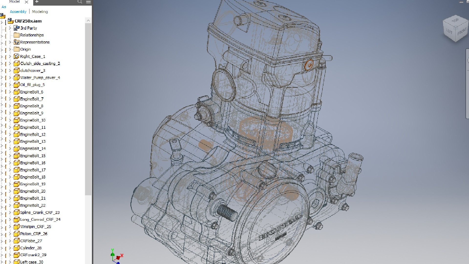 3D CRF250X-honda-engine model - TurboSquid 1796472