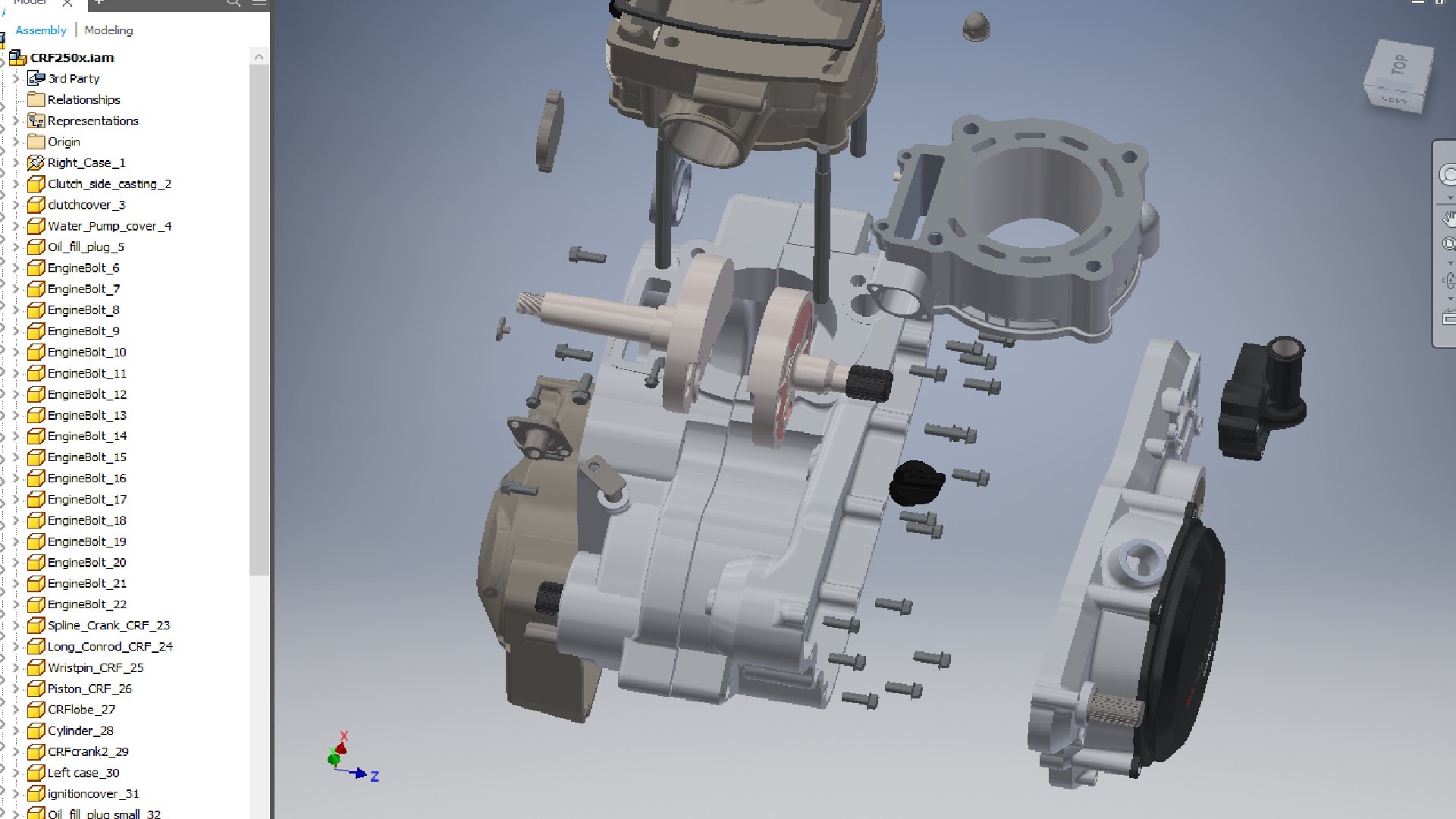 3D CRF250X-honda-engine model - TurboSquid 1796472