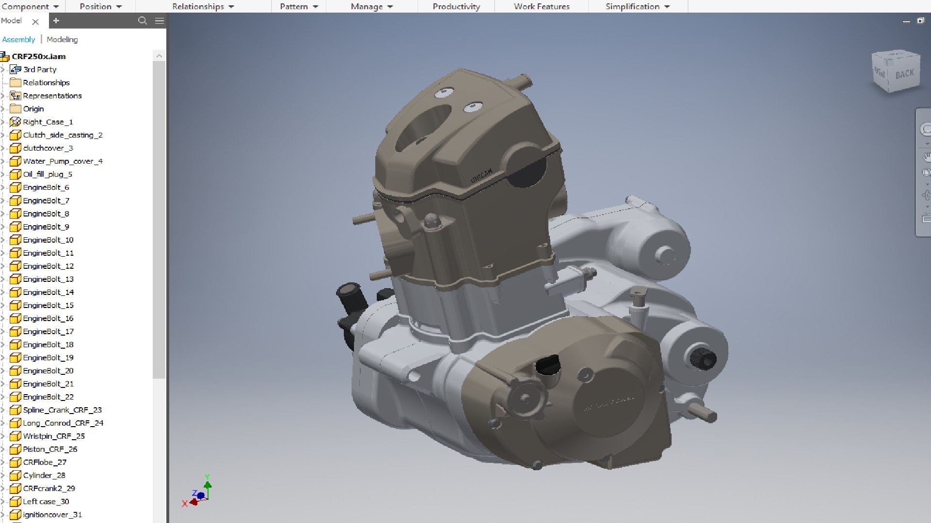3D CRF250X-honda-engine model - TurboSquid 1796472