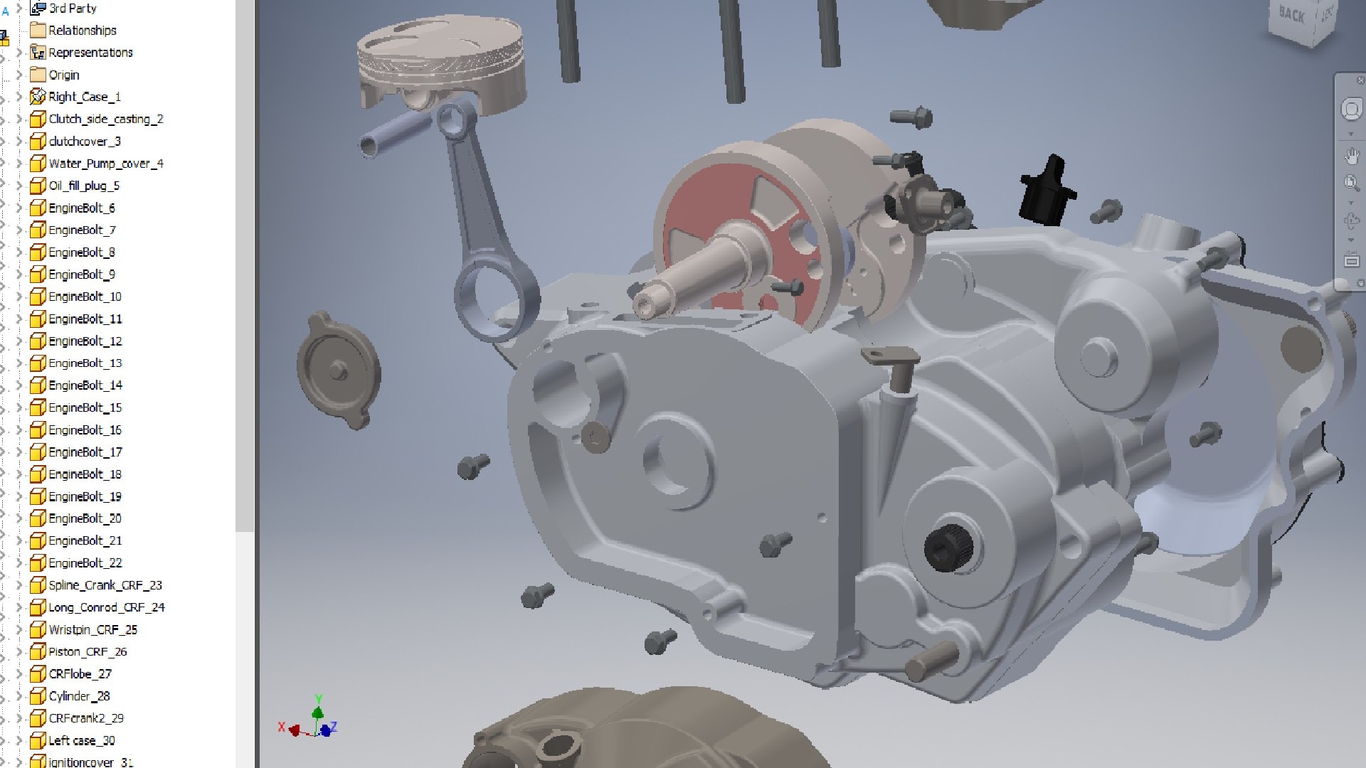 3D CRF250X-honda-engine model - TurboSquid 1796472