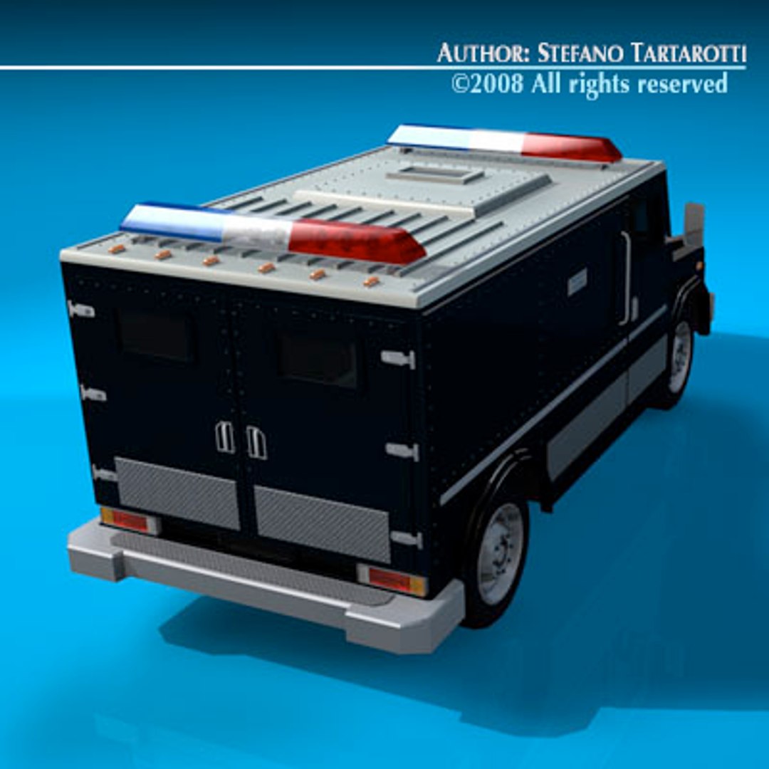 Police Armored Van Obj