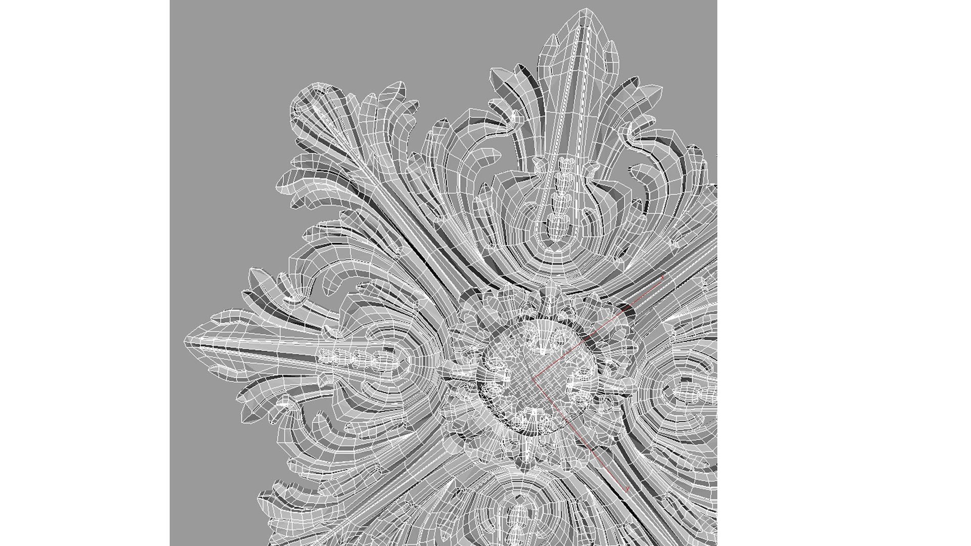 DOWNING STREET PLASTER STRAPWORK CEILING WITH ROCOCO CEILING CENTRE 3D ...