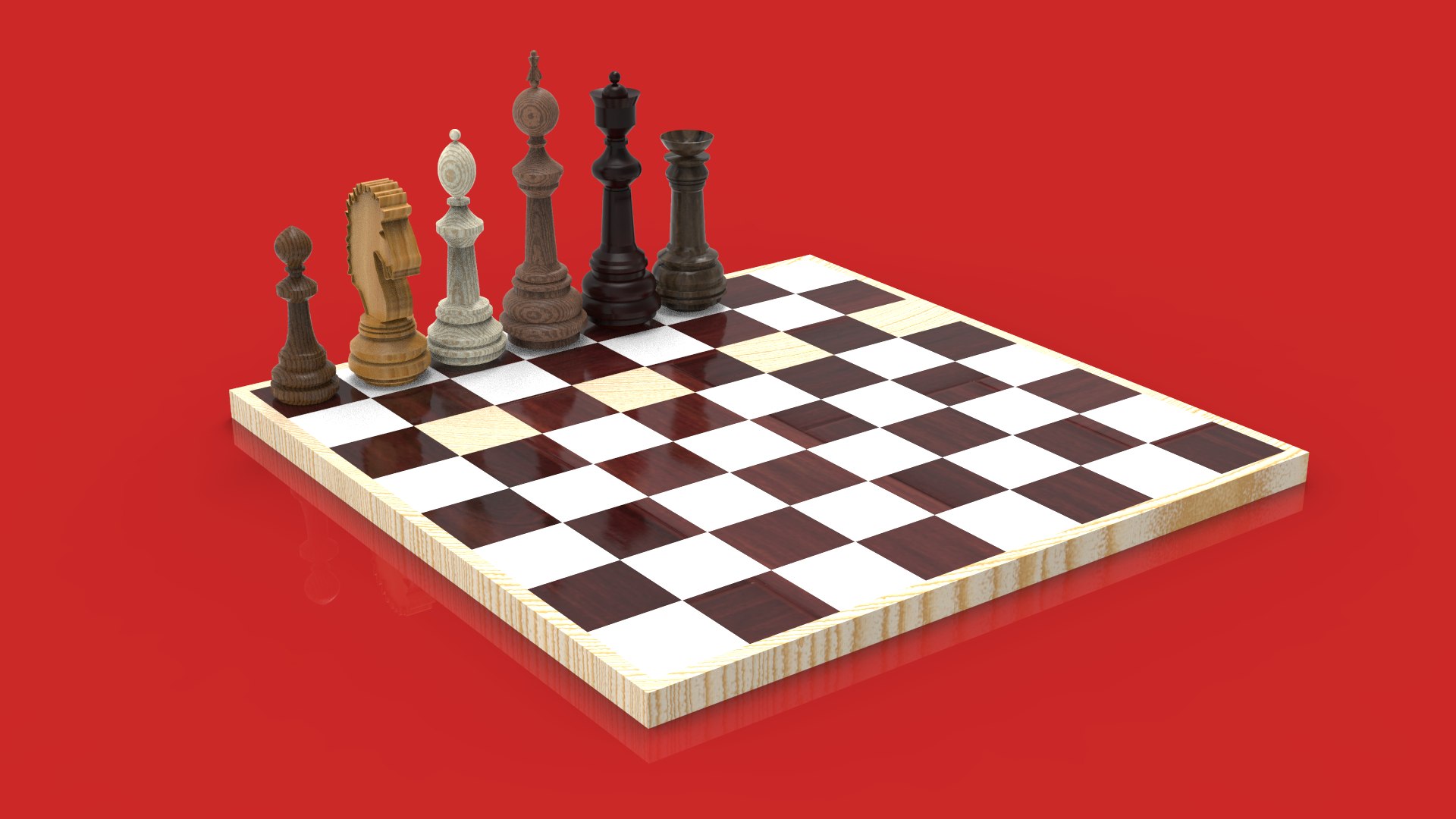 3D Chess Set Wooden Model 3D Model - TurboSquid 1771407