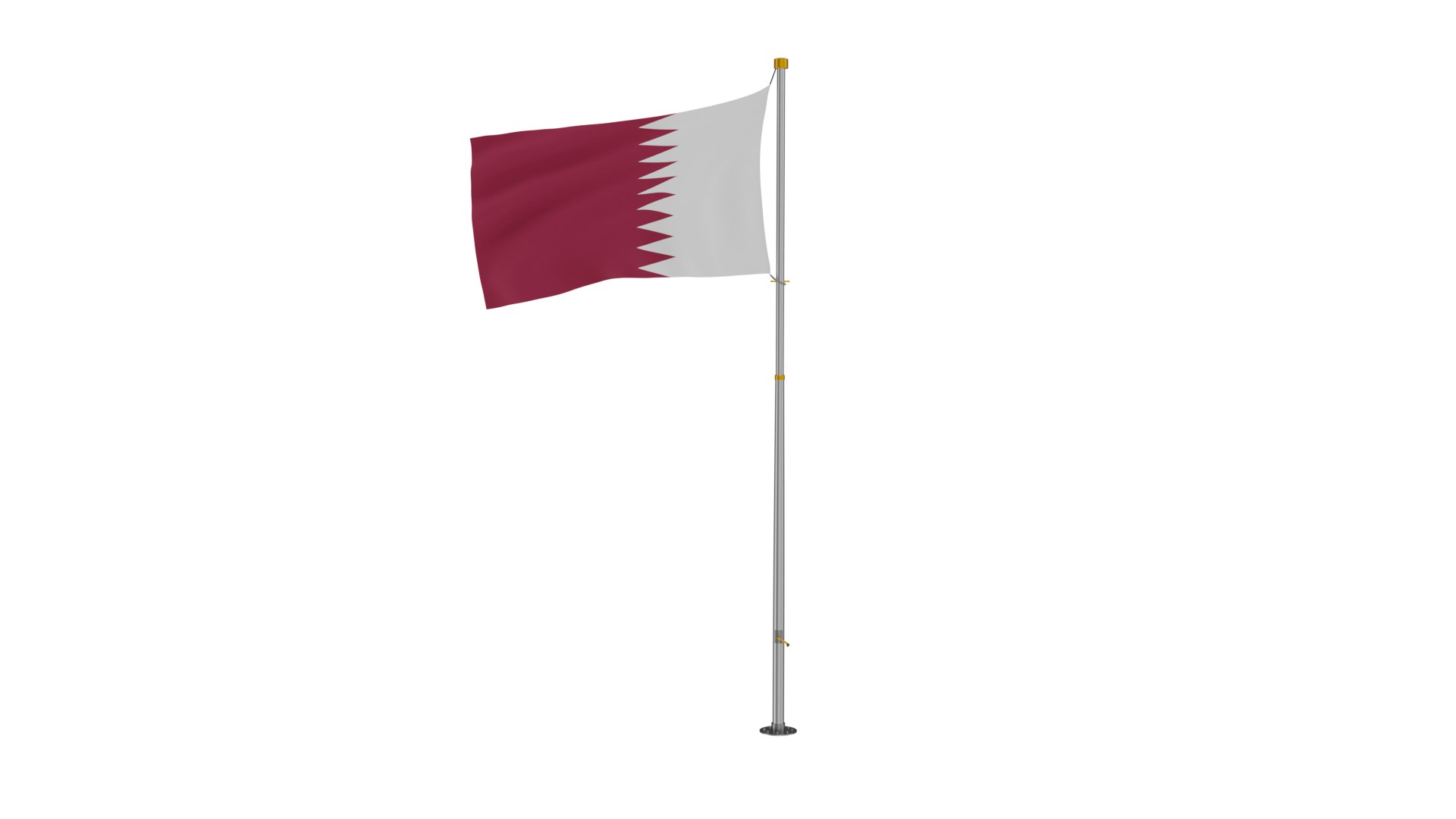 3D Pole Flag Qatar - TurboSquid 2262794
