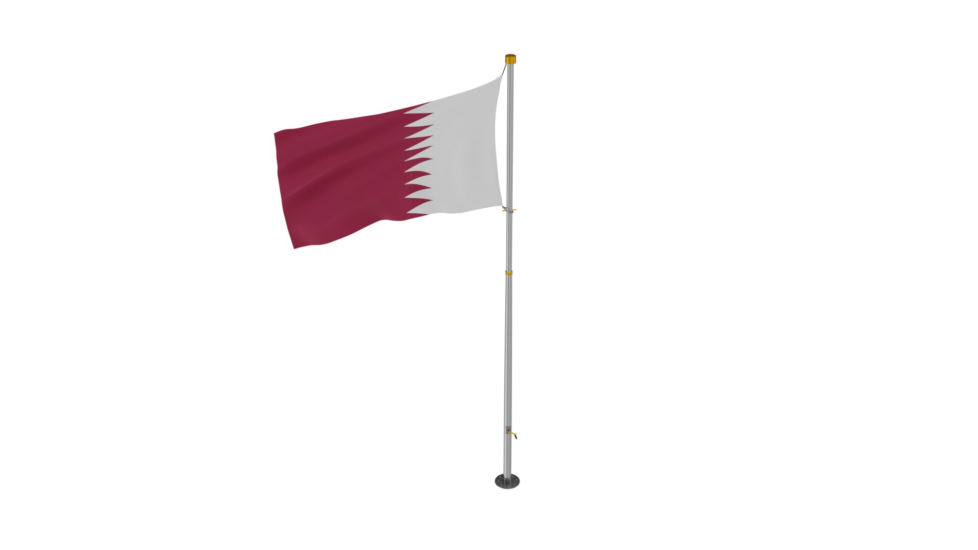 3D Pole Flag Qatar - TurboSquid 2262794