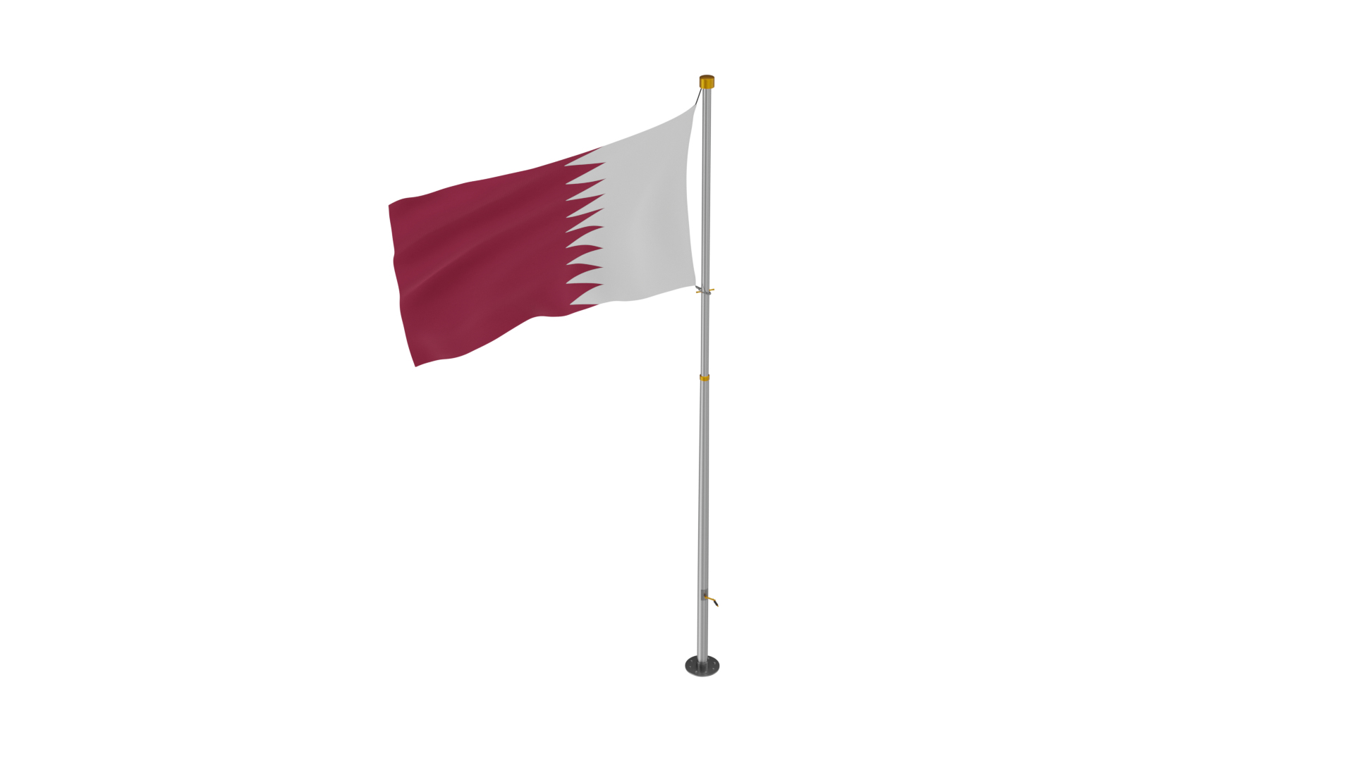 3D Pole Flag Qatar - TurboSquid 2262794