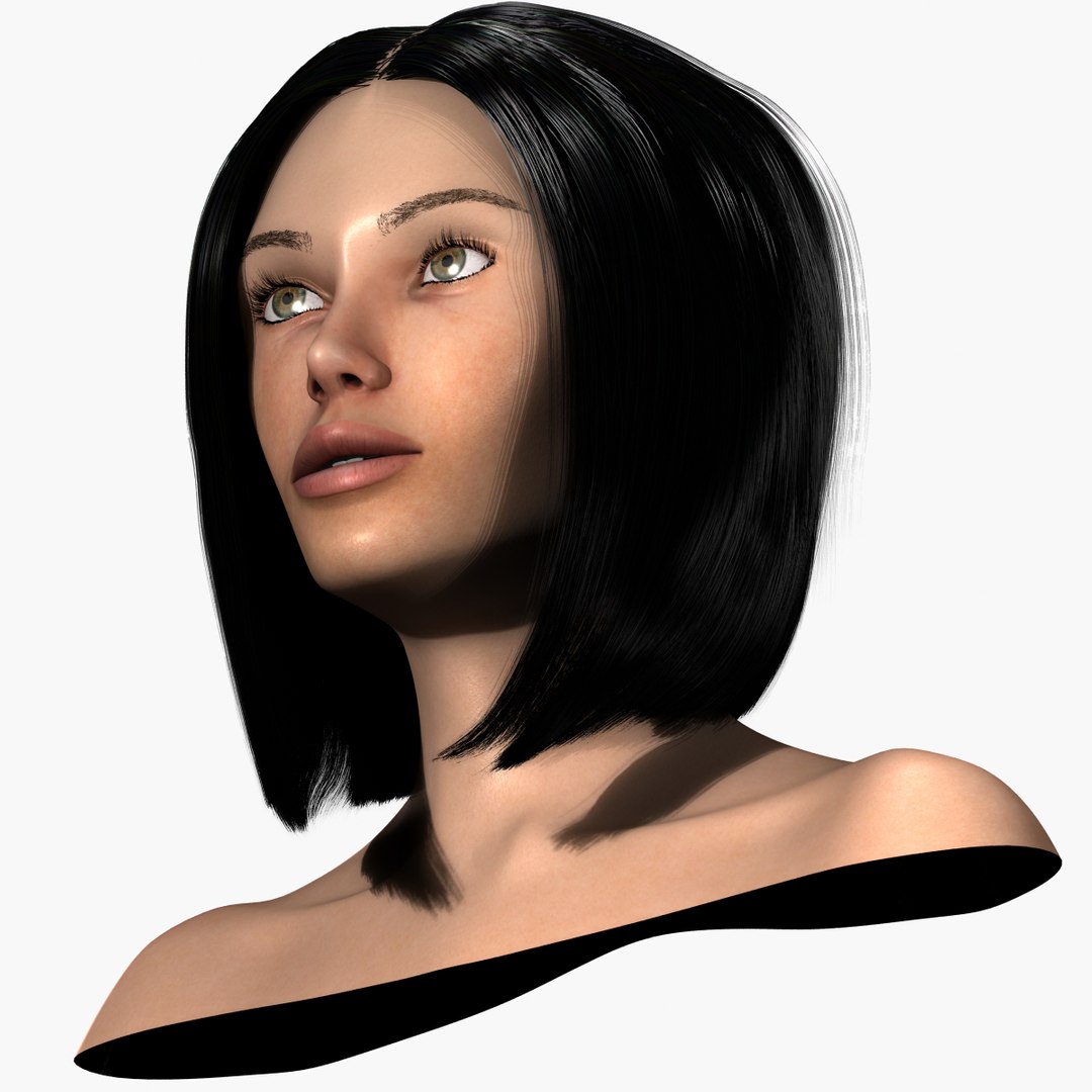 3d Realistic Female Head