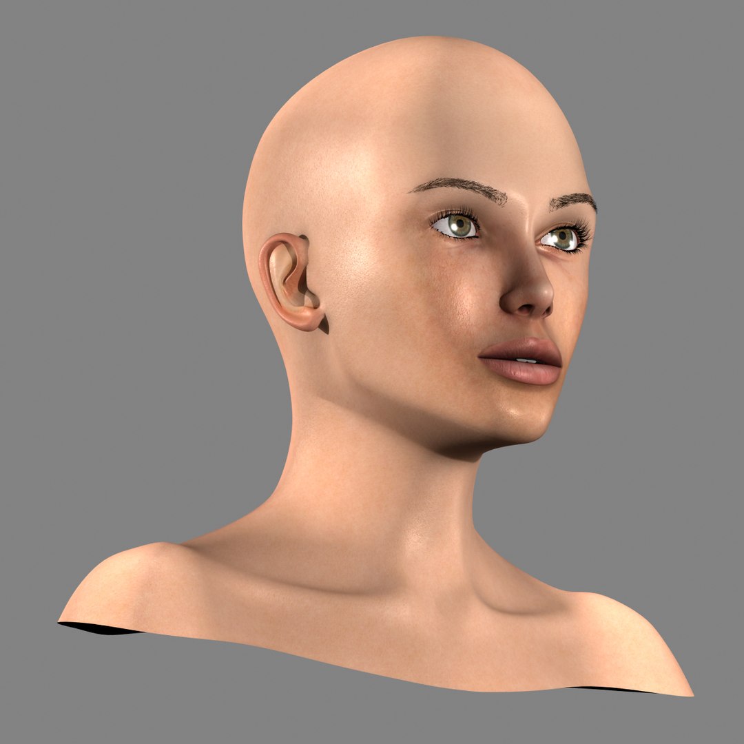 3d Realistic Female Head