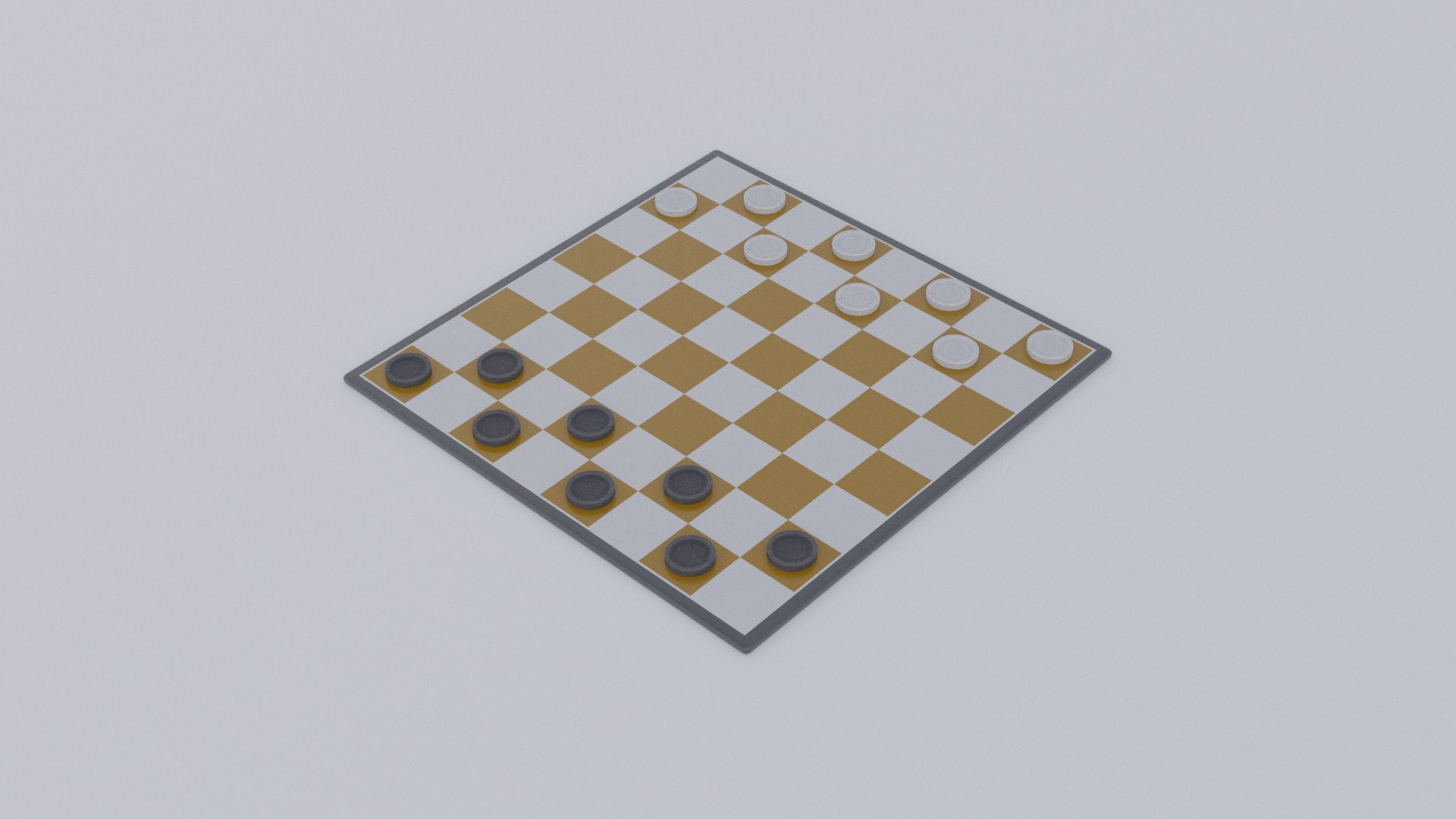 3D Checkers Board Game - TurboSquid 2293378