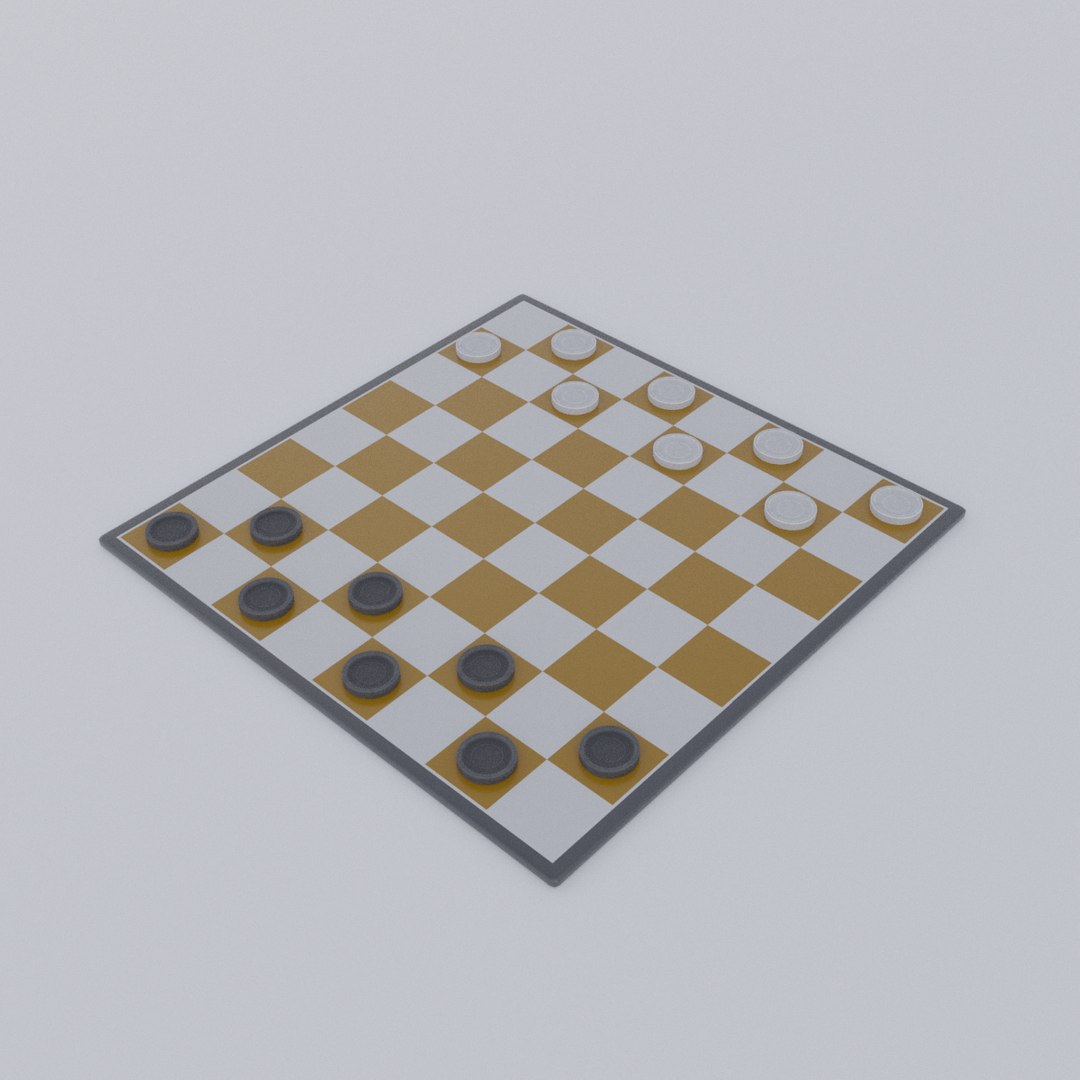 3D Checkers Board Game - TurboSquid 2293378