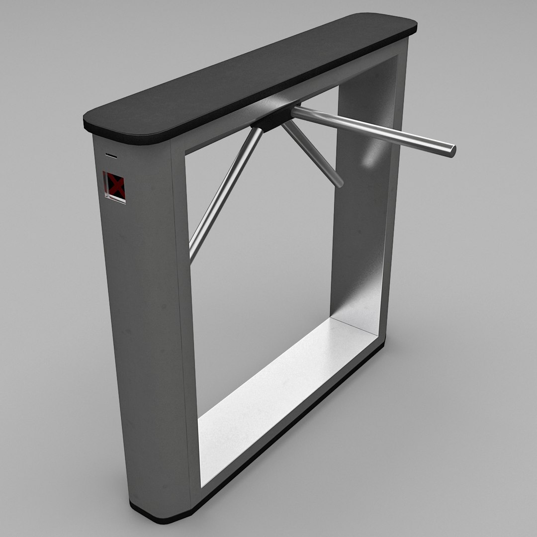 realistic turnstile 2 3d model
