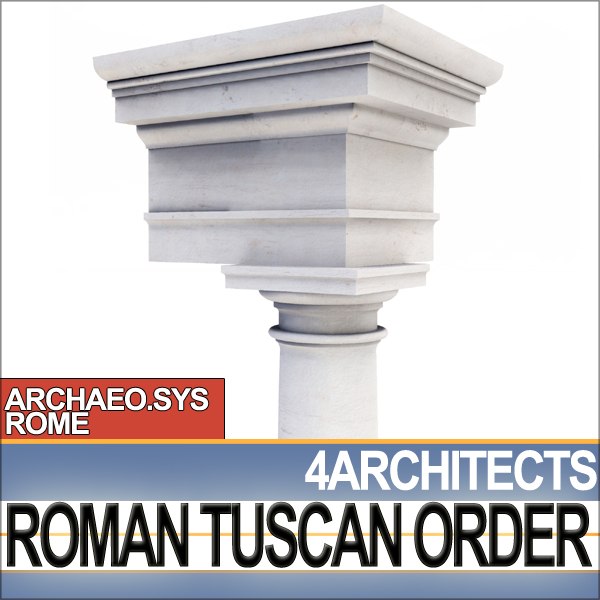 3d column capital entablatures tuscan