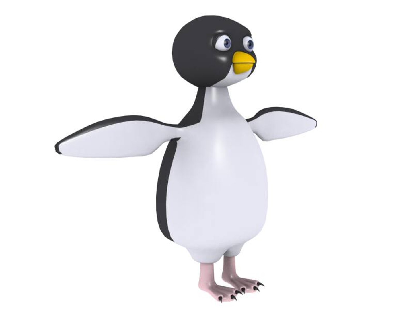 3d model cartoon penguin frank