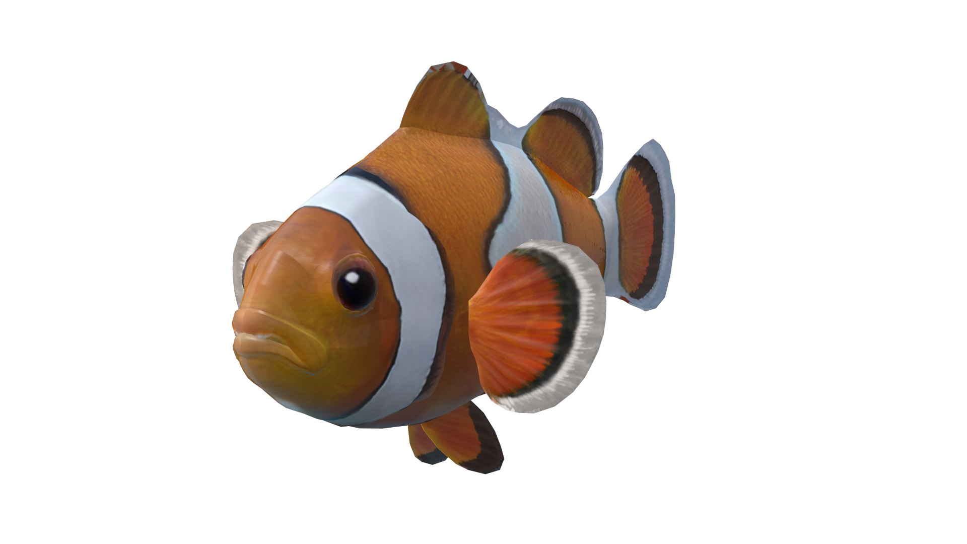 Orange And White Clownfish 3D Model 3D Model - TurboSquid 2313586