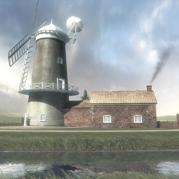 windmill house 3d model