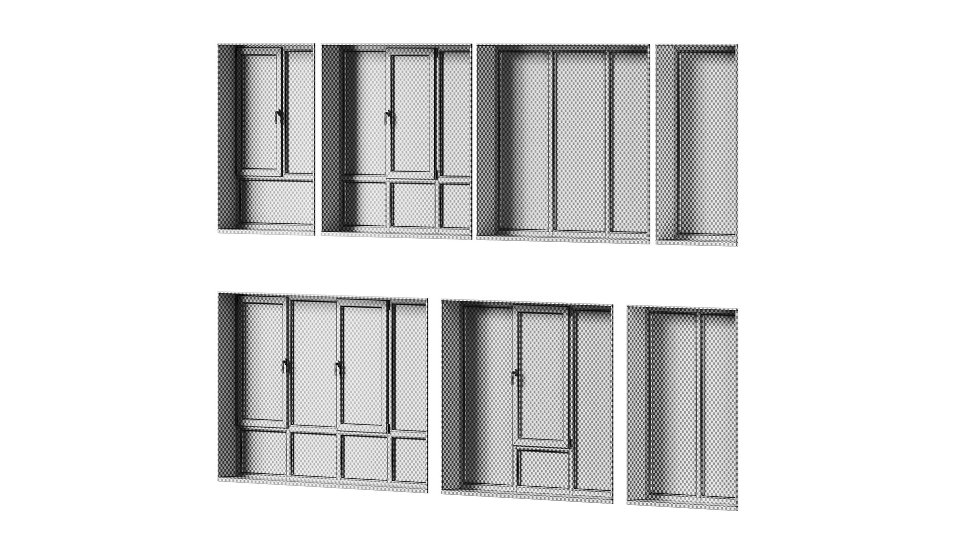 Modern Panoramic Glazing Stained Glass Windows 3D Model - TurboSquid ...