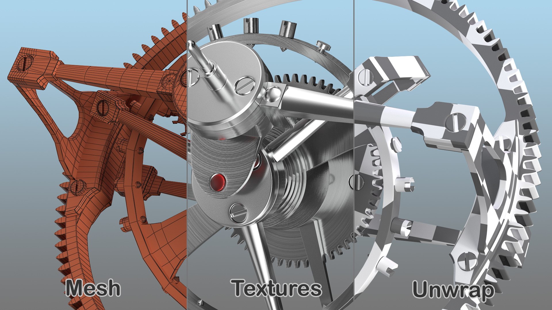 3D tourbillon mechanism - TurboSquid 1561145