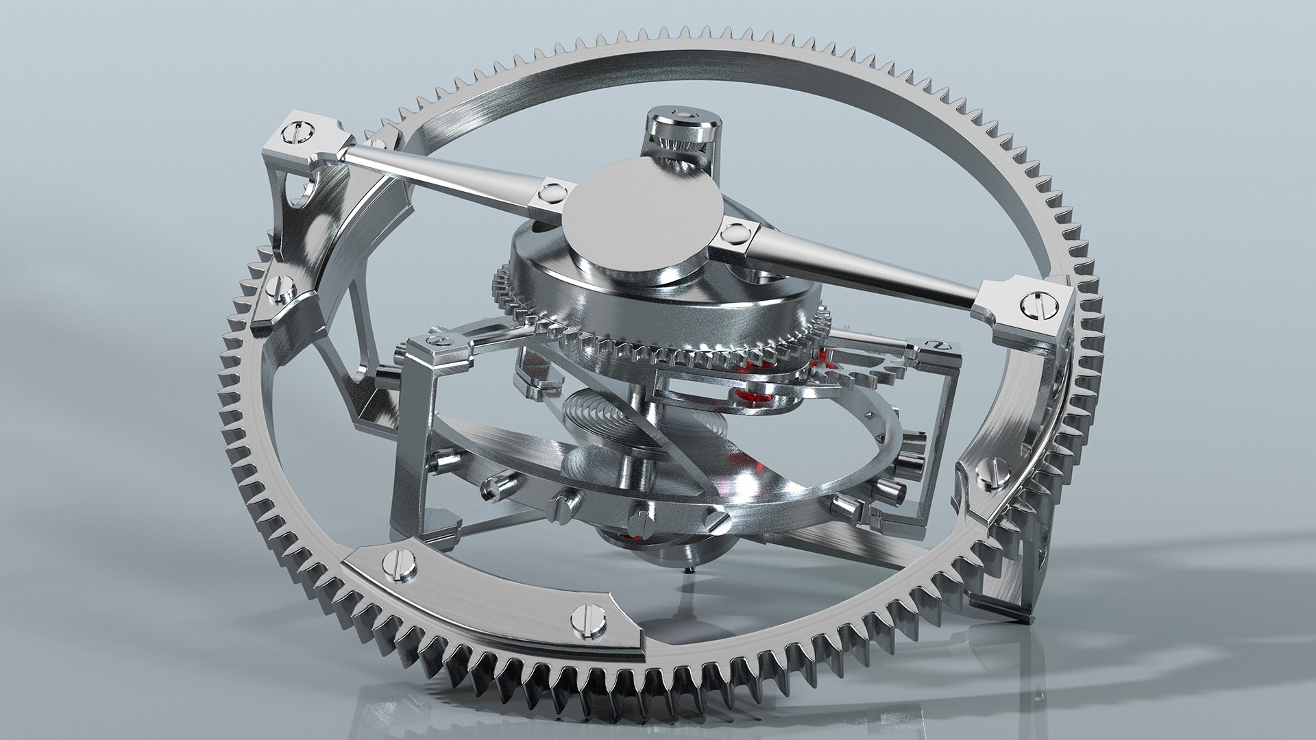 3D tourbillon mechanism - TurboSquid 1561145