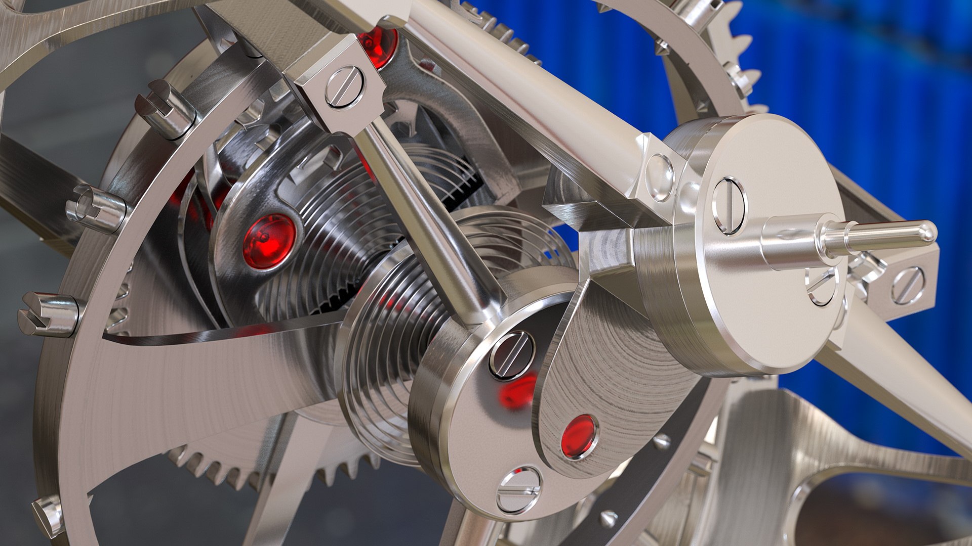 3D tourbillon mechanism - TurboSquid 1561145